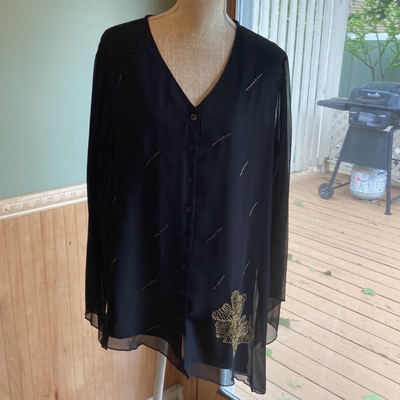 Iriginal Anthony | Tops | Original Anthony Black Buttondown Blouse ...